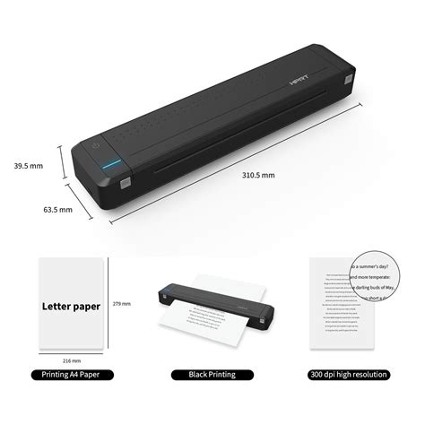 HPRT MT800 Portable a4 Mini BT Wireless Printer Applicable to offices ...
