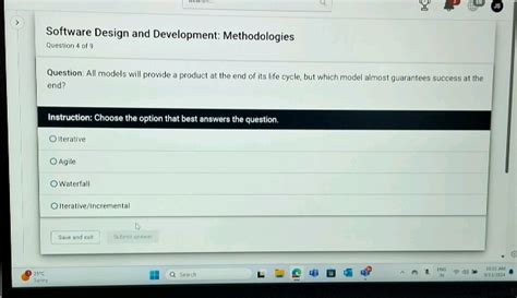 Software Design And Development Methodologies StudyX
