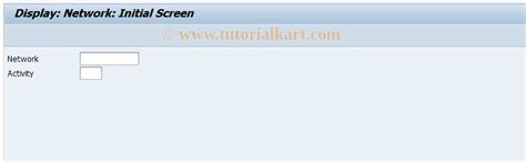 CN SAP Tcode Dsply Network Act Bsc Data Init Scrn Transaction Code
