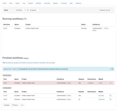 Announcement Server Journal Server Easymorph Community Data