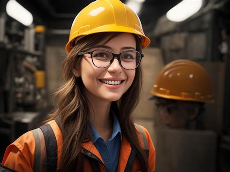 Premium Ai Image A Happy Female Engineer Photo Ai Generated