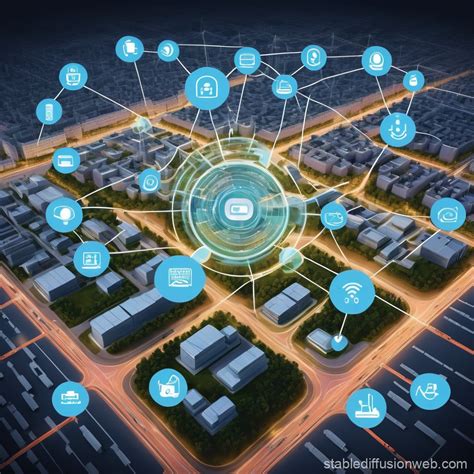 Smart City Infrastructure Development Stable Diffusion Online