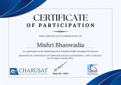 Mishri Bhanwadia On Linkedin Charusat Cspit Linkedinlearning