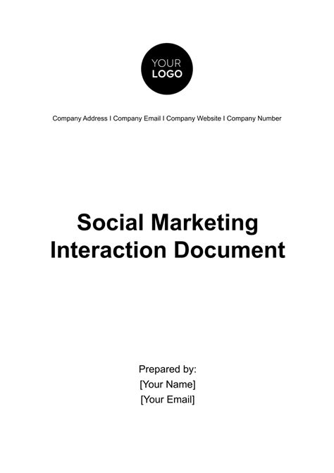 Free Social Media Marketing Interaction Document Template To Edit Online