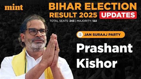 Prashant Kishor Bihar Election Result 2025 Live Updates Nda Set For