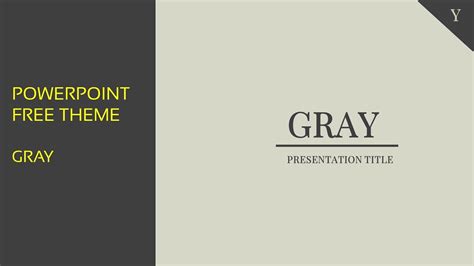 Gray Theme Free Powerpoint Template Free Download Youtube