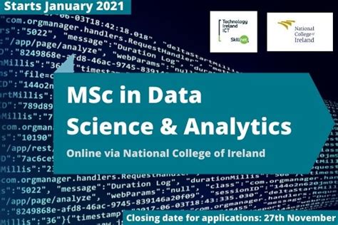 Msc In Data Analytics Ict Skillnet 2020