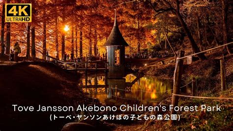 4K Autumn Leaves Japan トーベヤンソン あけぼの子どもの森公園 紅葉 Tove Jansson