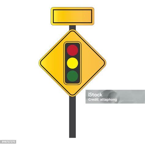 교통 신호 기호 기호입니다 앞서 표시 신호등 미리 경고 벡터를 중지 0명에 대한 스톡 벡터 아트 및 기타 이미지 0명 노랑 디자인 Istock