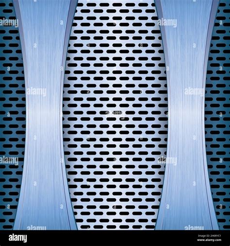 Blue Abstract Tech Grid Metal Background Stock Vector Image Art Alamy