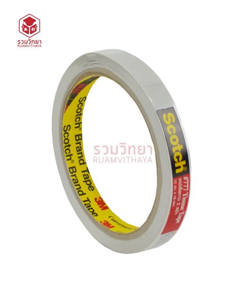 เทปกาว 2 หน้าบาง 3m 777 1 2 นิ้ว 12 มม แกนใหญ่