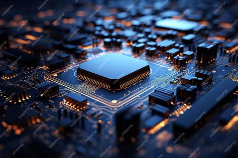 Premium Ai Image Close Up Macro Shot Of Circuit Cyberspace Board With