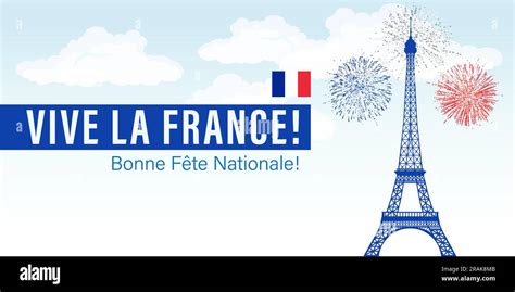 Vive La France 14 July Holiday Poster Vive La France Bonne Fete