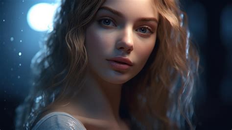 Premium Ai Image Portrait Of A Beautiful Young Woman With Long