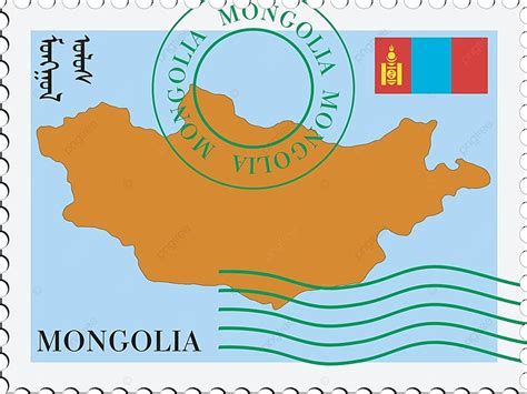 Mail Tofrom Mongolia Flag Internet Border Vector Flag Internet
