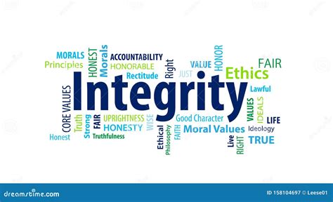 Integrity Word Cloud Stock Vector Illustration Of Technology 158104697