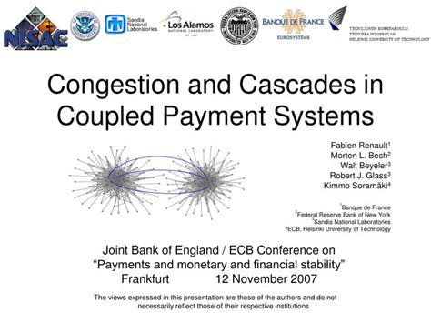 Ppt Congestion And Cascades In Coupled Payment Systems Powerpoint