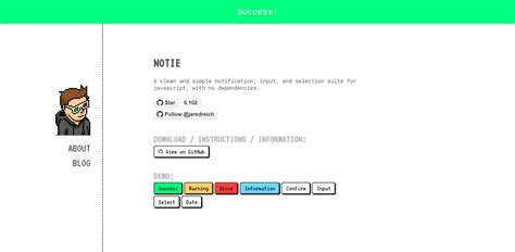 JavaScript Notification Design Examples OnAirCode