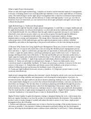 Agile Vs Adaptive Project Techniques Docx What Is Agile Project Development When We Talk
