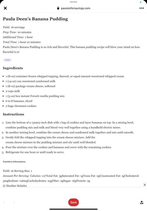 Banana Pudding Recipe