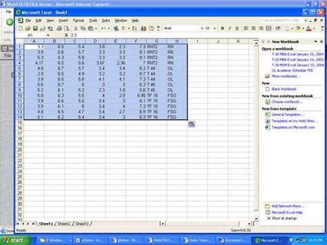 How To Get Excel Spreadsheets Into Webstatistica