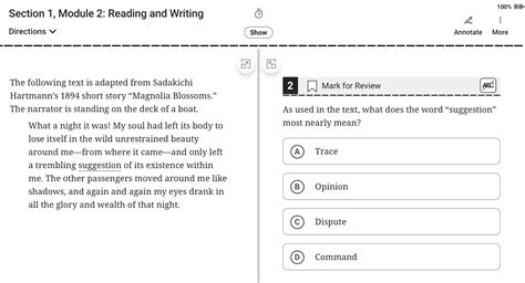 Bluebook Psat 10nmsqt Readingwriting Module 2 Hard Question 2 U