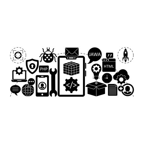 Editable Design Illustration Of Mobile Coding 5565629 Vector Art At Vecteezy