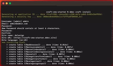 how to create and setup a craft cms project