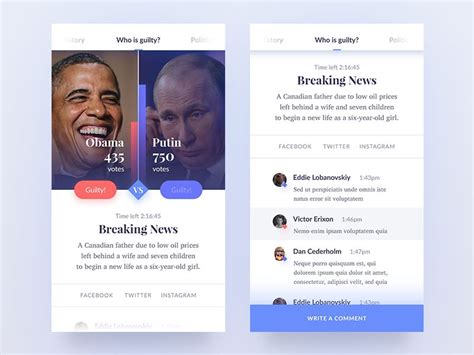 Voting Screen Screens Mobile Ui And Interface Design