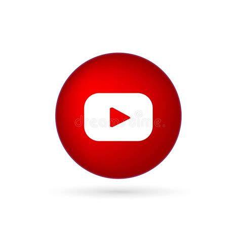 Icono Redondo Del Logotipo De Youtube Aislado En Fondo Blanco