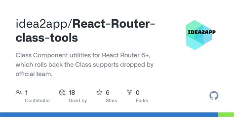 github idea2app react router class tools class component utilities for react router 6
