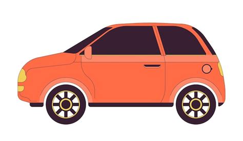Premium Vector Hatchback Car Model 2d Linear Cartoon Object