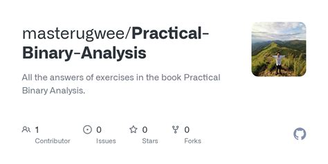 GitHub Masterugwee Practical Binary Analysis All The Answers Of Exercises In The Book