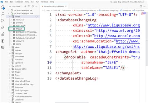 Dropping An Oracle Table With Sqlcl And Liquibase