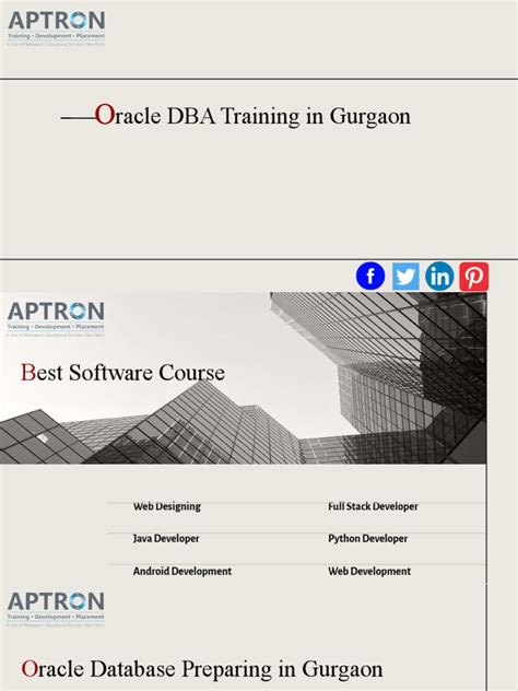 Oracle Dba Training In Gurgaon Pdf