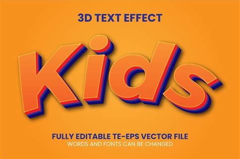 Premium Vector 3d Text Style Effect