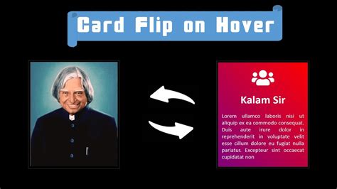 card flip on hover ui design html css youtube