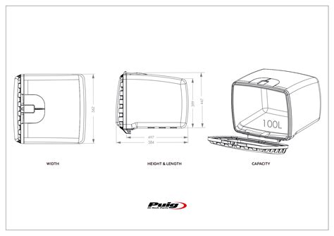 Mega Box 100l Puig černý Se Zámkem Pilsen Scooter Garage