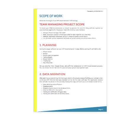 Rfp Template For Erp Implementation