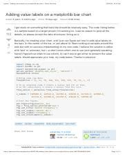 Python Adding Value Labels On A Matplotlib Bar Chart Stack Overflow Pdf Python Adding