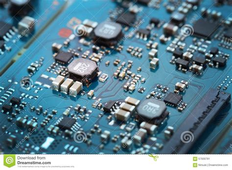 Closeup Electronic Circuit Board Stock Image Image Of Digital Electronic 57930791