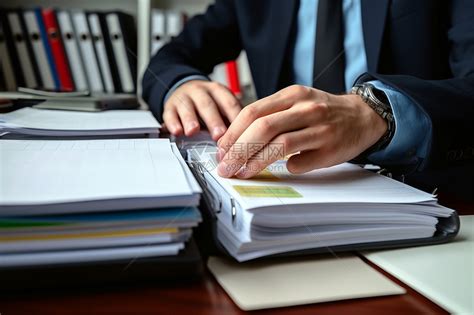 处理文件的商务人士高清图片下载 正版图片600776969 摄图网