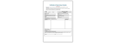 Certificate Of Origin Templates Explore Our Printable Common Stock