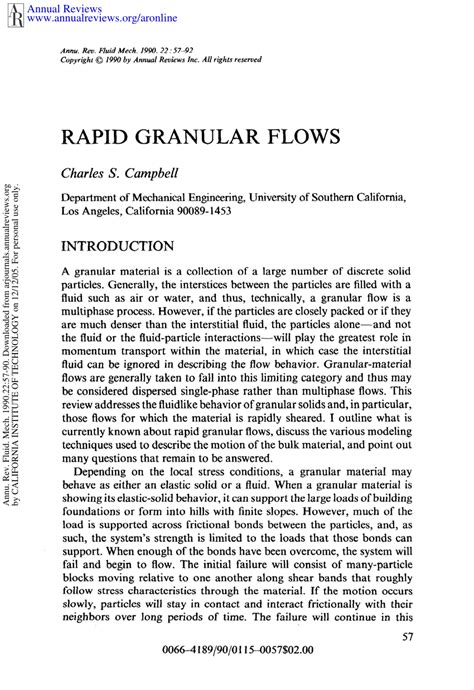 Pdf Computer Simulation Of Rapid Granular Flows