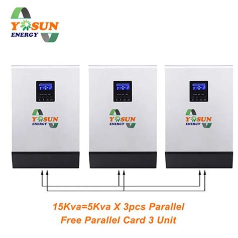 PWM Solar Inverter 15Kva Power Inverter 12000W PWM Pure Sine Wave Inverter 50A AC Charge 3pcs