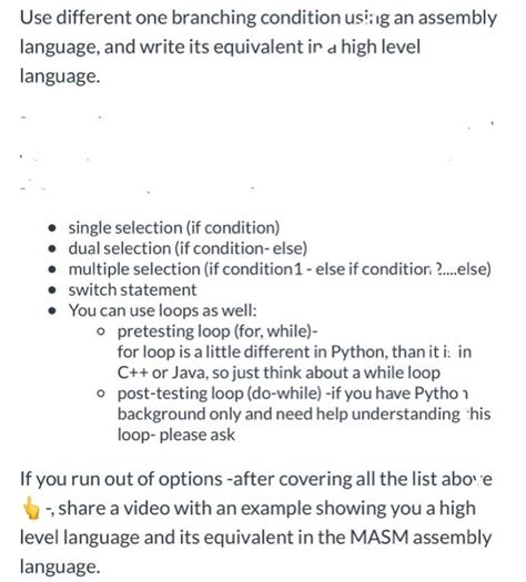 Solved Use Different One Branching Condition Usiig An