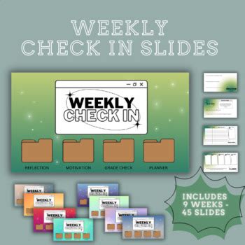 Weekly Check In Slides By Budding Purpose Tpt