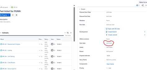 the automation rule for auto update of start date