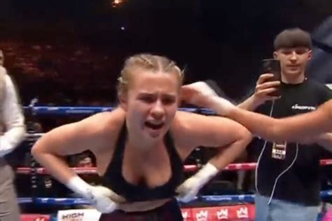 Kingpyn Boxing Results Daniella Hemsley Flashes Audience After Win Shocks Post Fight