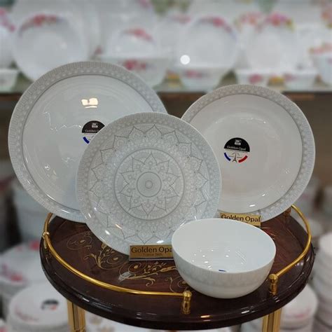 خرید و قیمت سرویس آرکوپال اطلس طوسی 26 پارچه 6نفره گلدن اپال با ارسال رایگان کیفیت عالی و قیمت